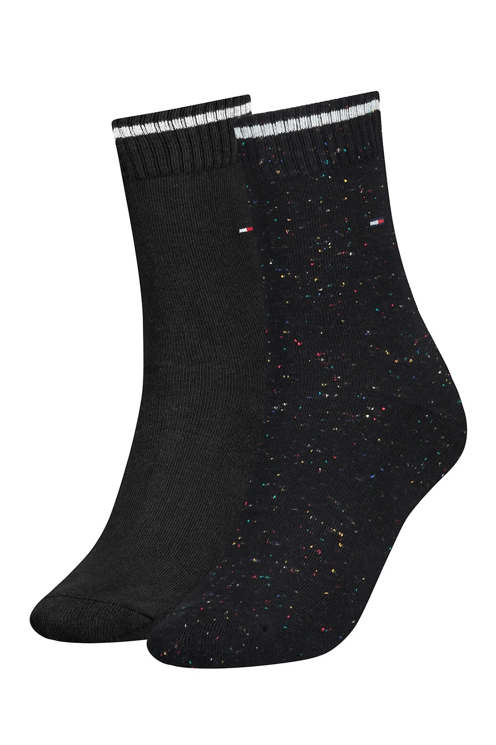 Tommy Hilfiger, Set de sosete lungi, 2 perechi, Negru, 35-38 - eMAG.ro