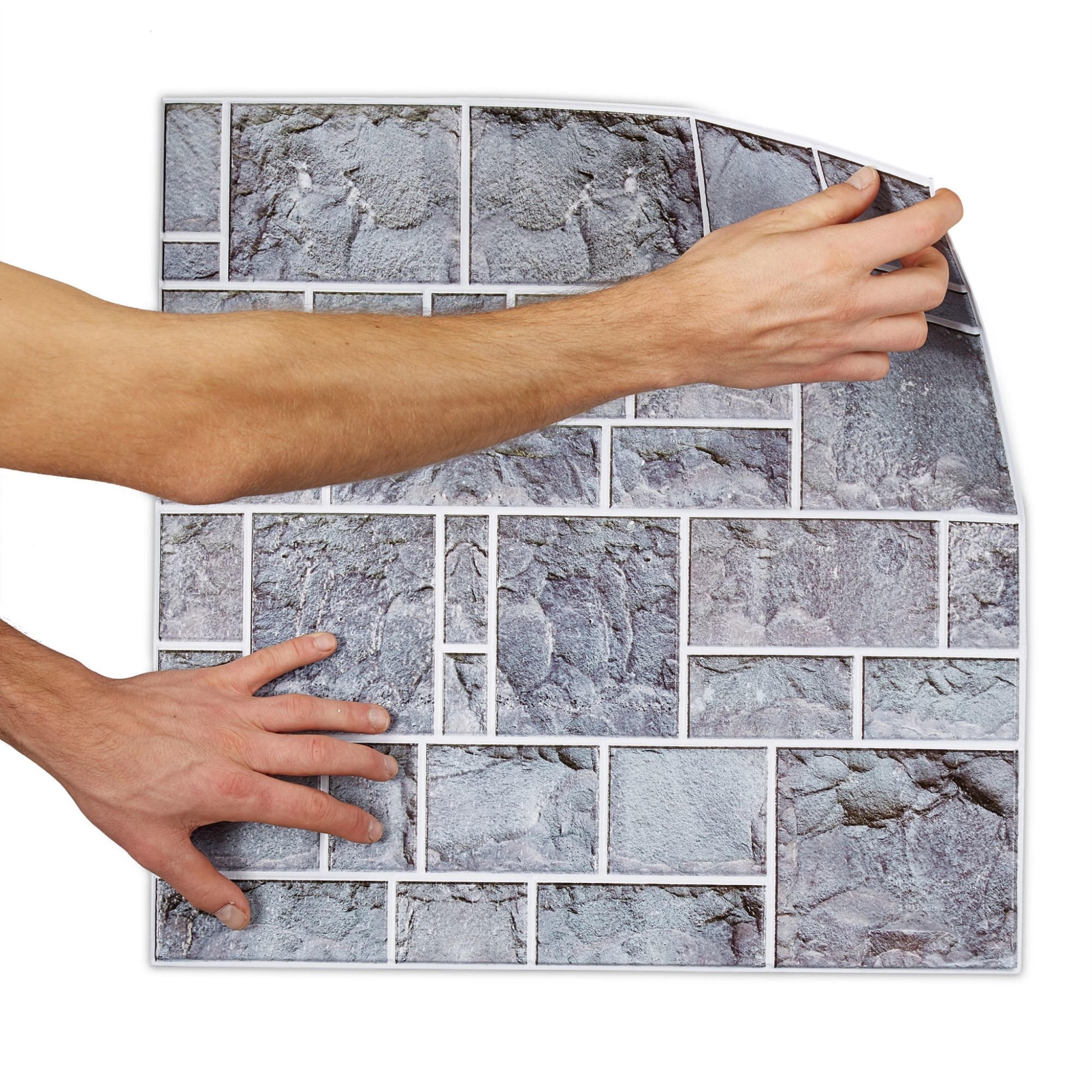 Set 5 placi decorative, Relaxdays, model A, din PVC, dimensiune placa ...