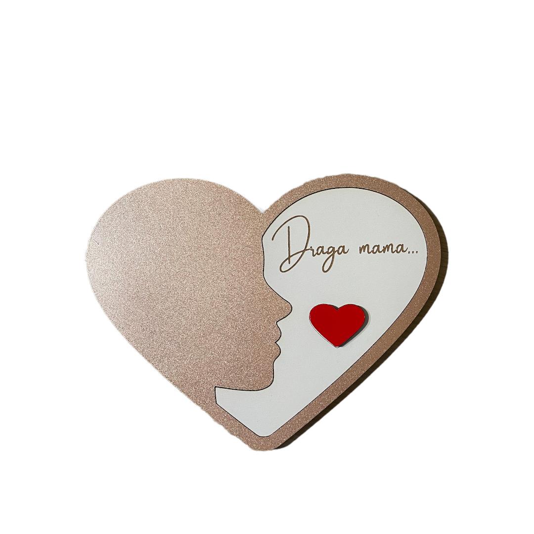 Felicitare inima Craft Design, MDF, auriu - eMAG.ro