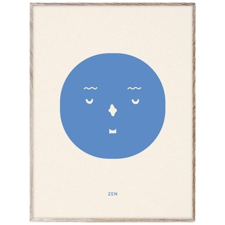 Tablou Paper Collective, De perete, 30 x 40 cm, Hartie, Lemn, Albastru ...