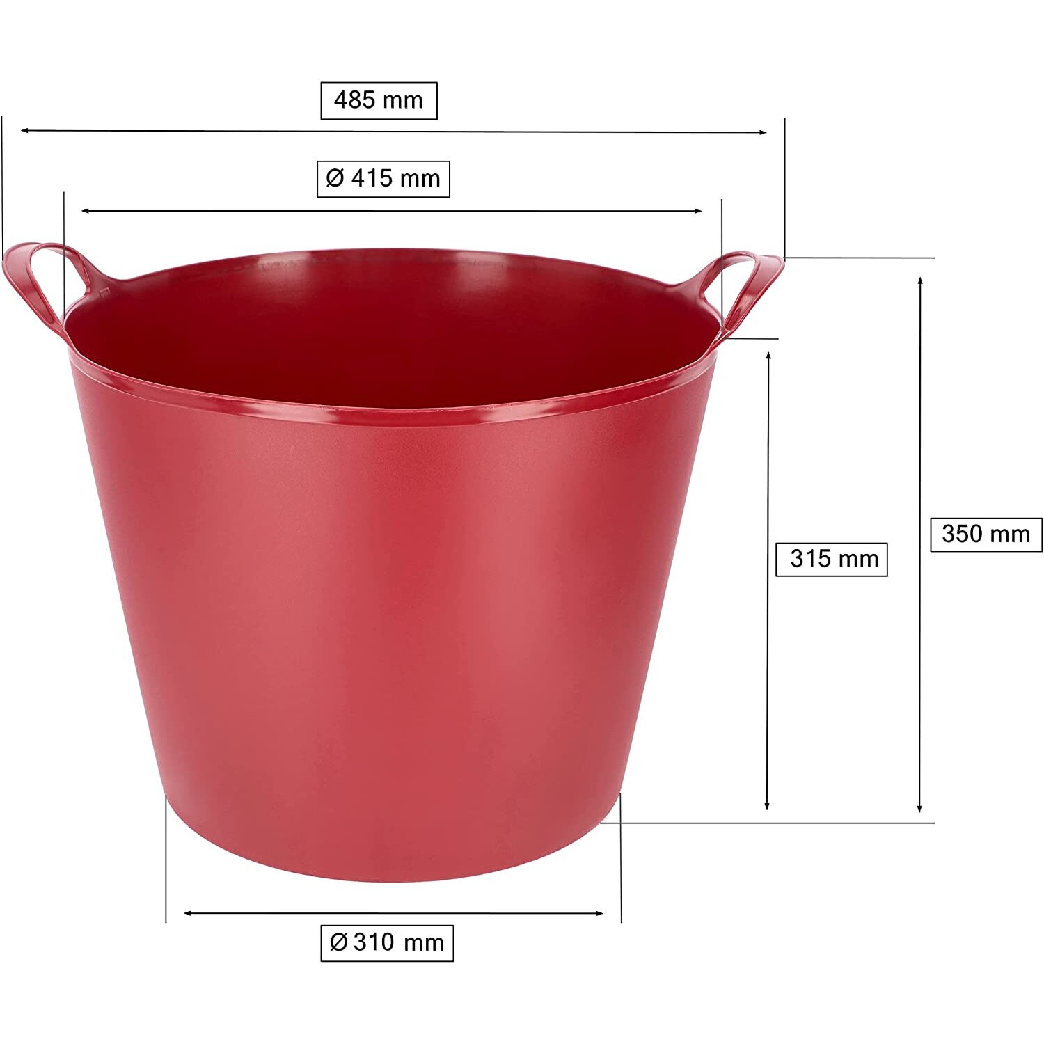 Cos Flexibil cu Manere, Kotarbau, 30 L, Plastic, 485x350mm, Visiniu ...