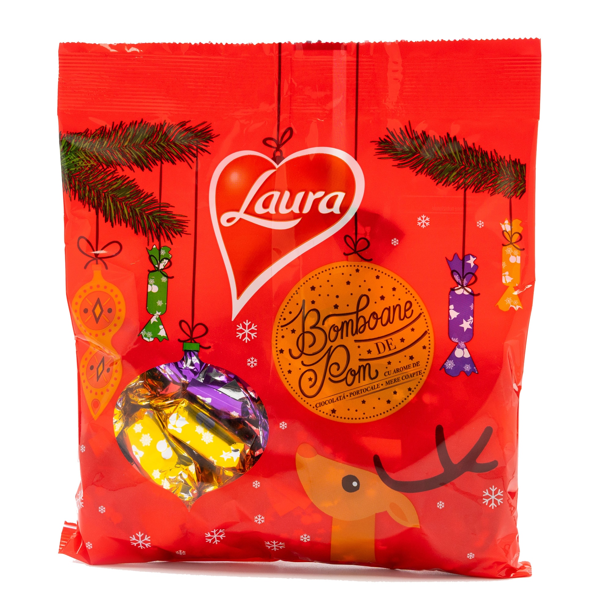 Bomboane pom ciocolata, portocale, mere Laura 184g - eMAG.ro