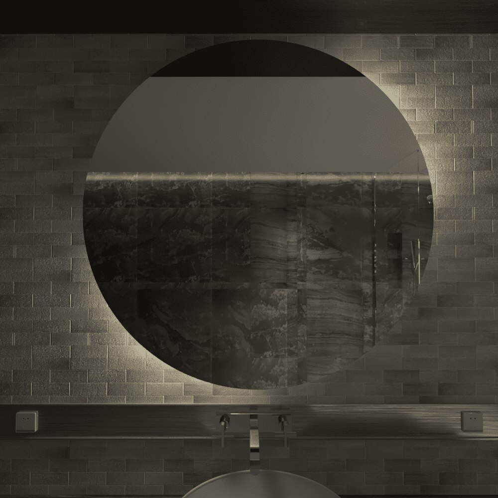 Oglinda LED, rotunda, 80x80 cm, Reflect Ambient Model 4, cu lumina LED ...