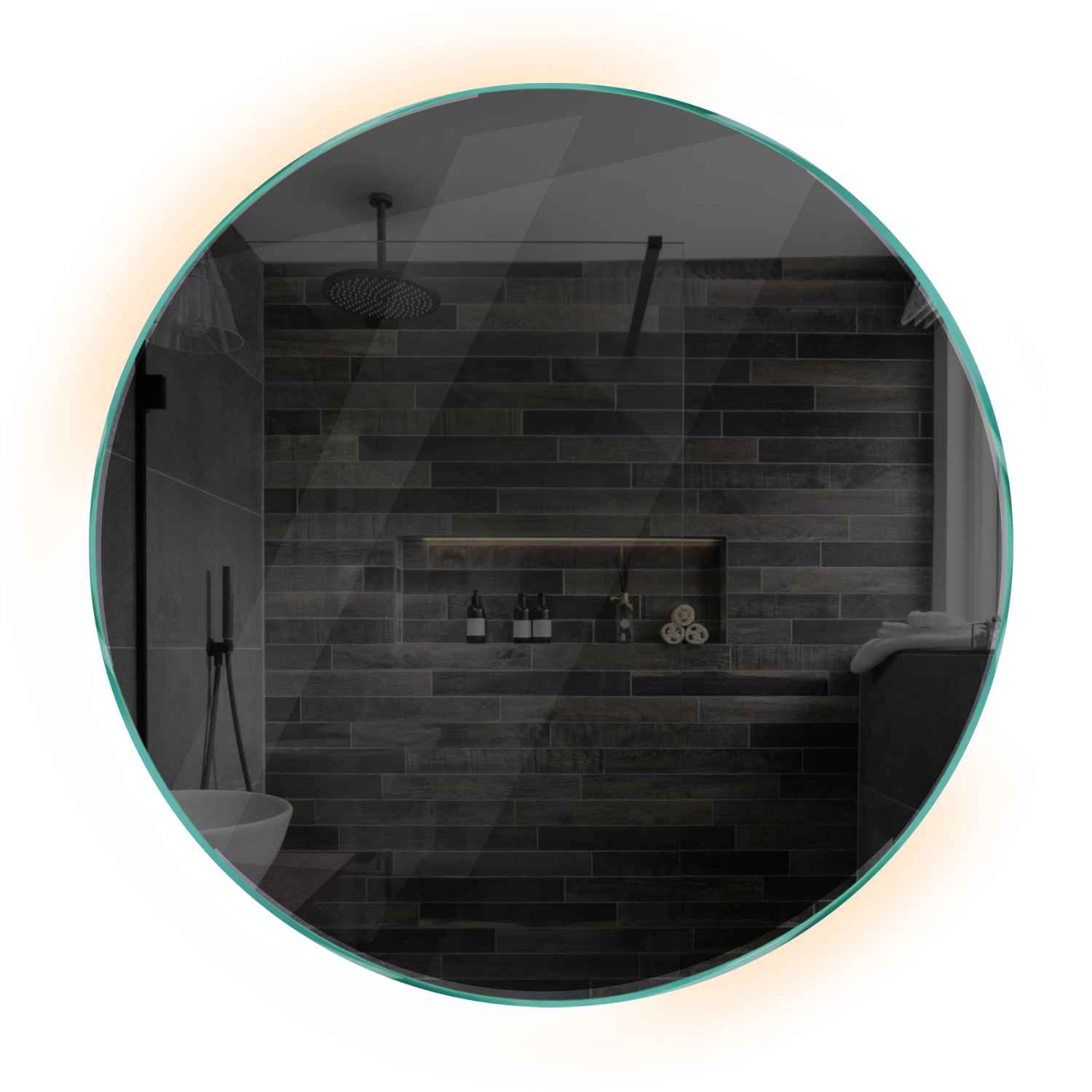 Oglinda LED, rotunda, 120x120 cm, Reflect Ambient Model 4, cu lumina ...