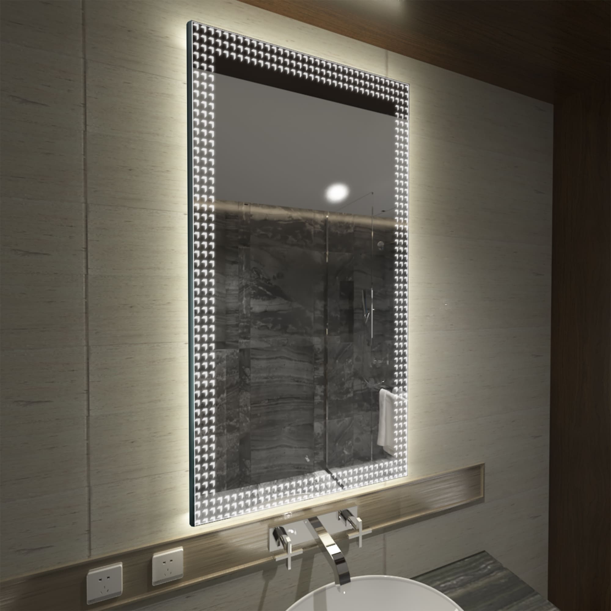 Oglinda LED, verticala, 50x60 cm, Reflect Official Model 6, cu lumina ...