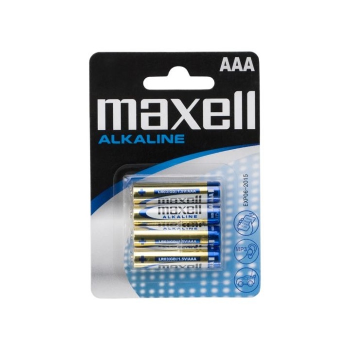 Baterie alcalina, Maxell, AAA 4 buc/pachet - eMAG.ro