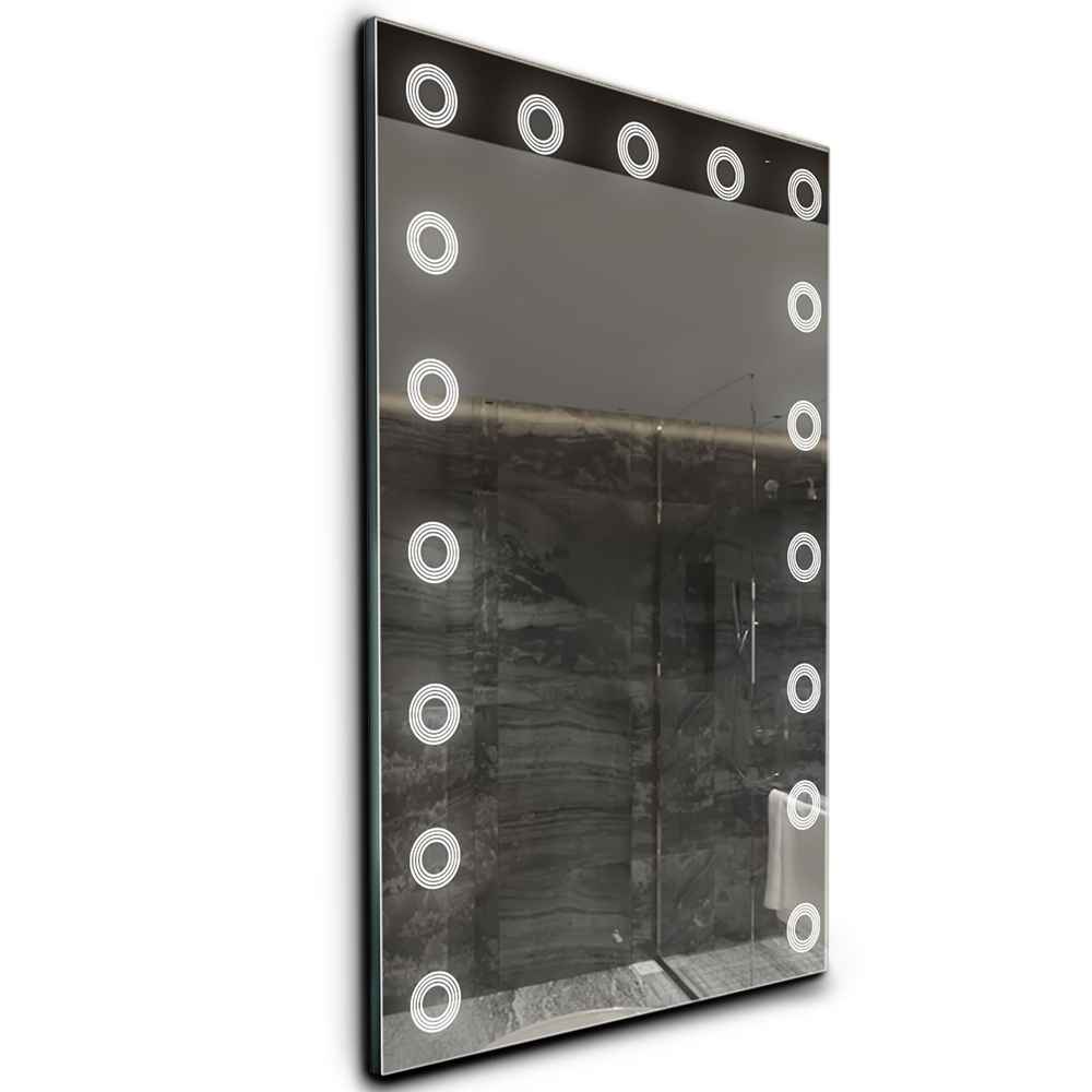 Oglinda LED, verticala, 80x80 cm, Reflect Minimal Model 4, cu lumina ...