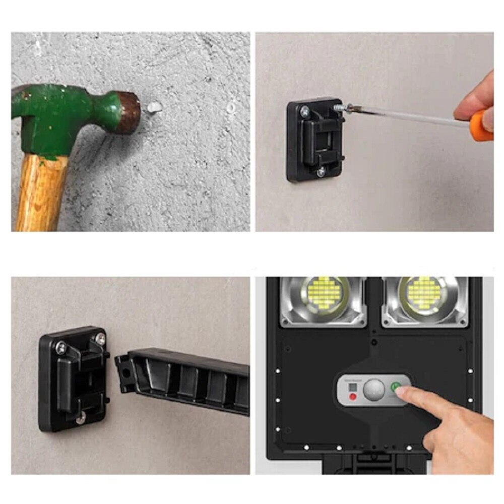 Lampa Stradala cu Incarcare Solara, 60W, 120 LED, IP65, Control de la ...