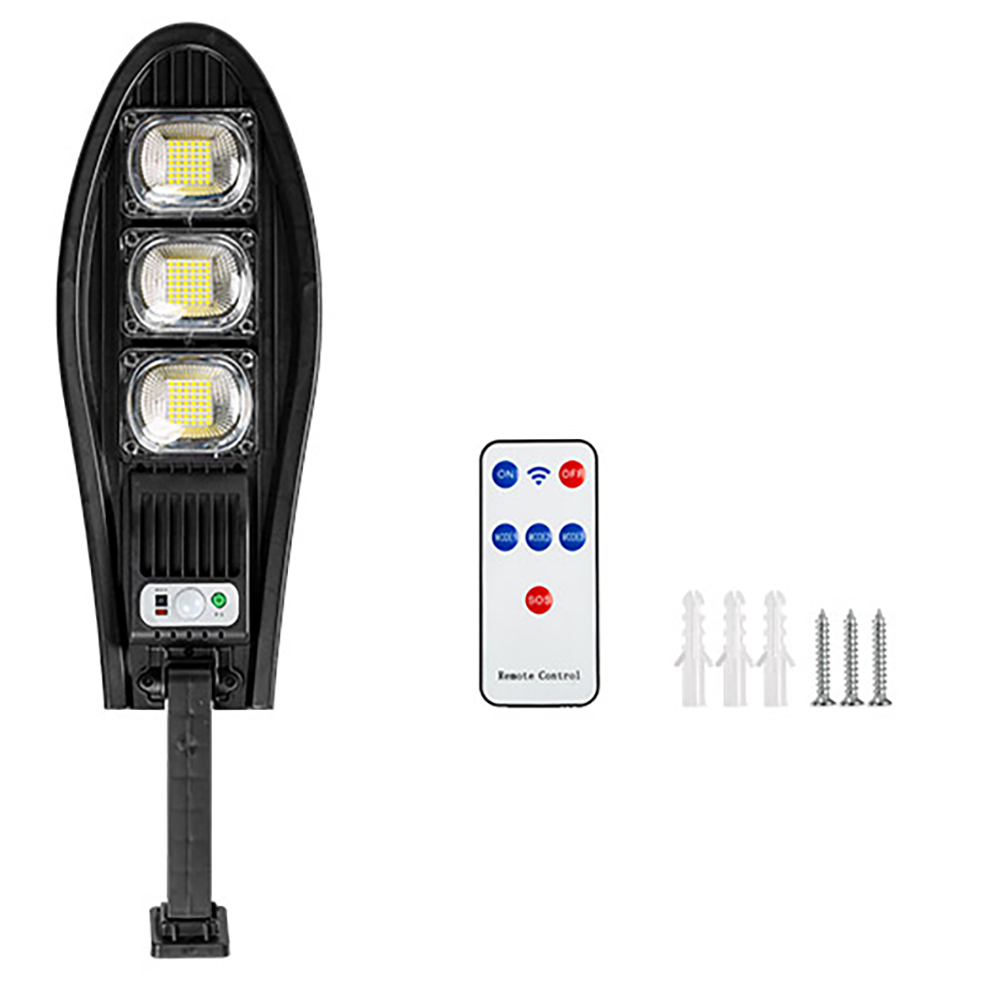 Lampa solara stradala 126 LED SMD, cu senzor de miscare, panou solar ...