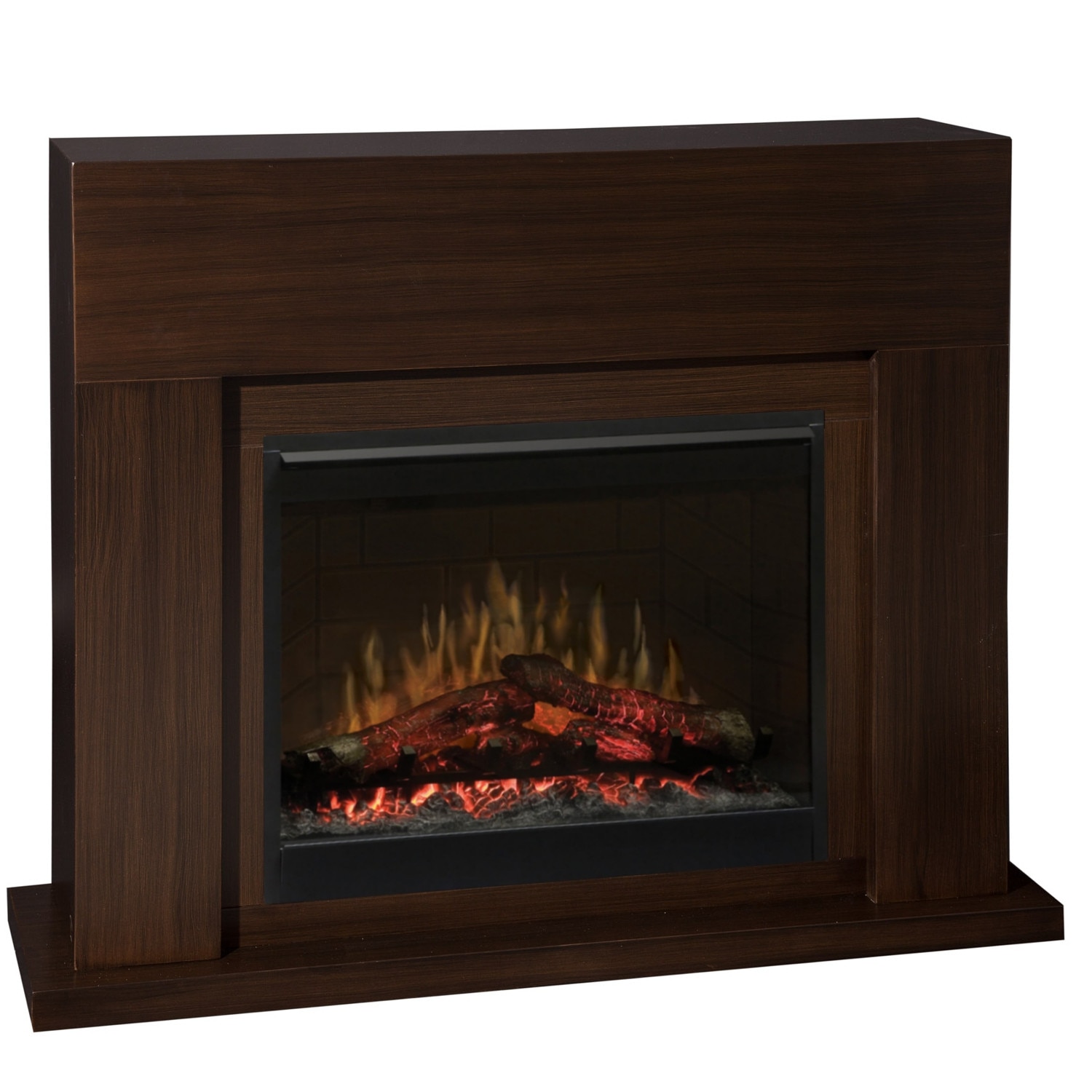 Semineu New Cubus Wenge - cu focar electric 3D Dimplex Optiflame DF2608 ...