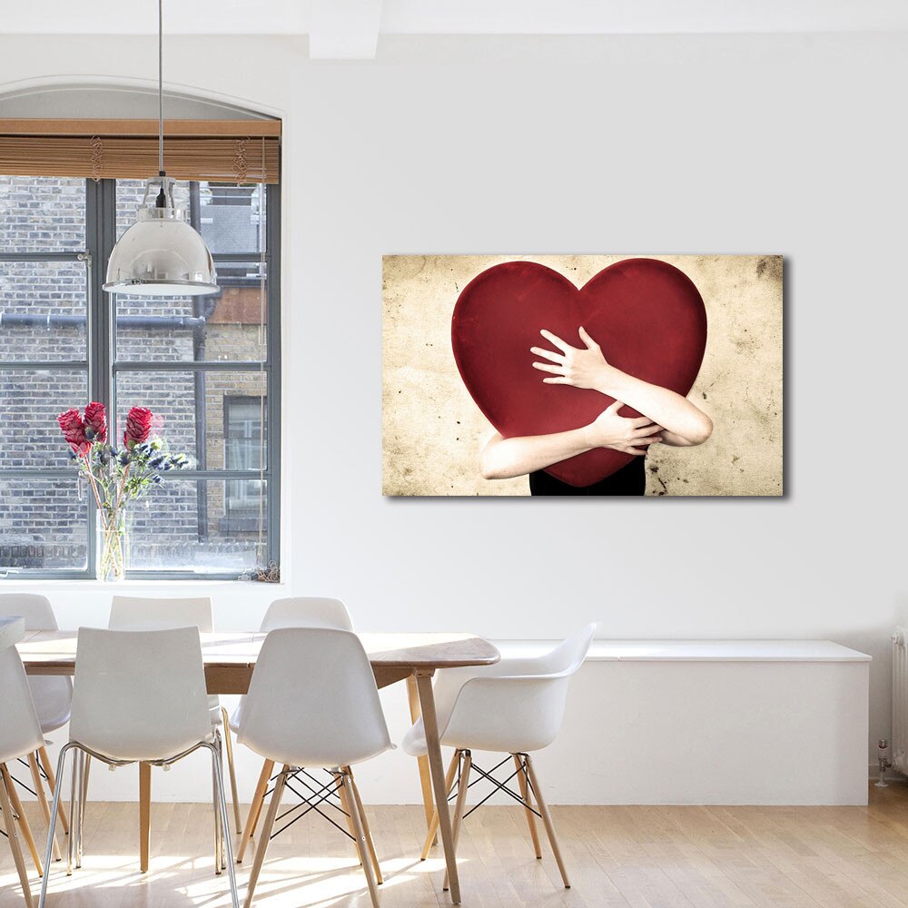 Tablou Canvas Valentine's Day Ziua indragostitilor Imbratisare cu ...