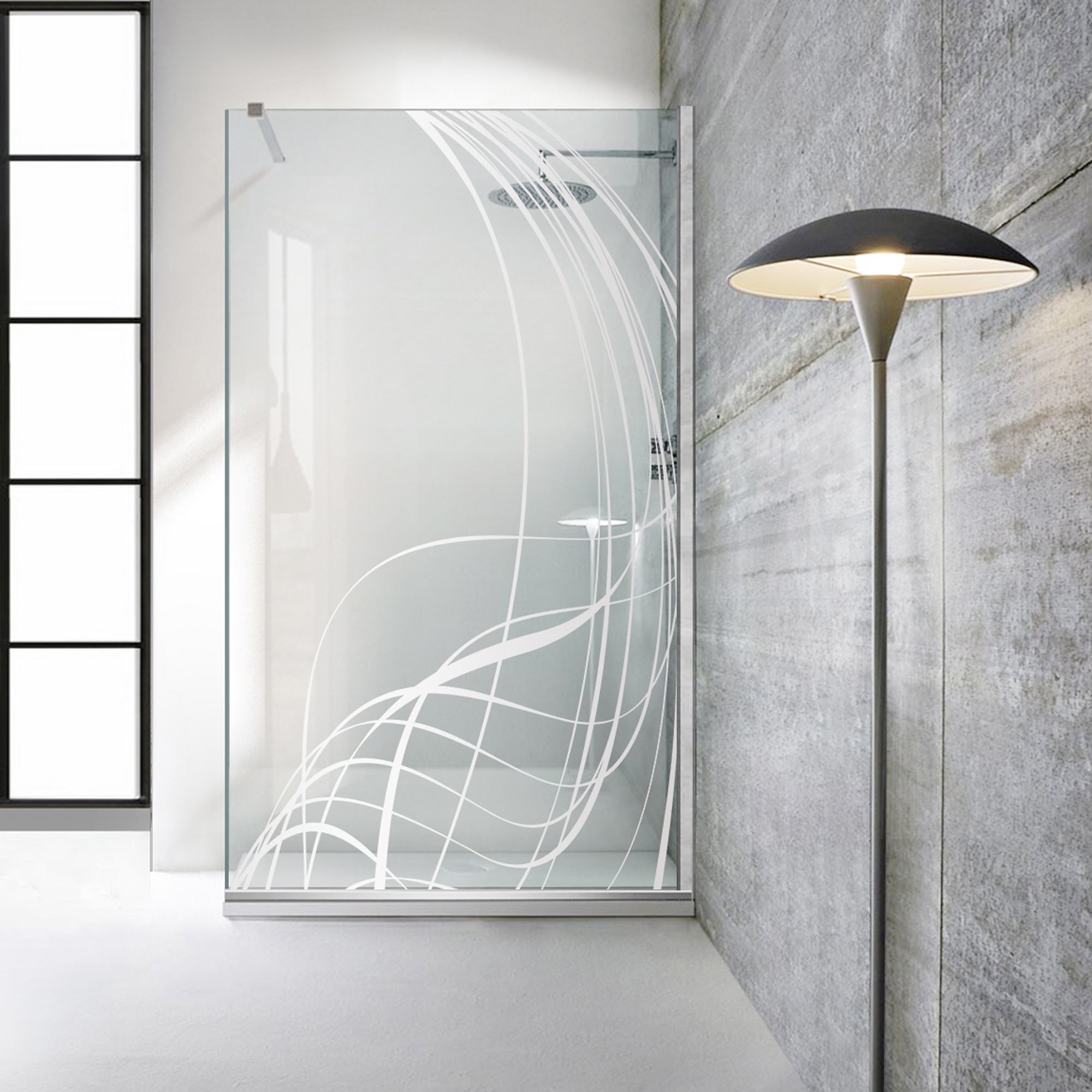 Paravan dus walk-in Aqua Roy ® INOX, model Lava incolor, sticla 8 mm ...