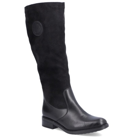 Cizme dama, Rieker, Piele/Textil, Marime 40, Negru - eMAG.ro