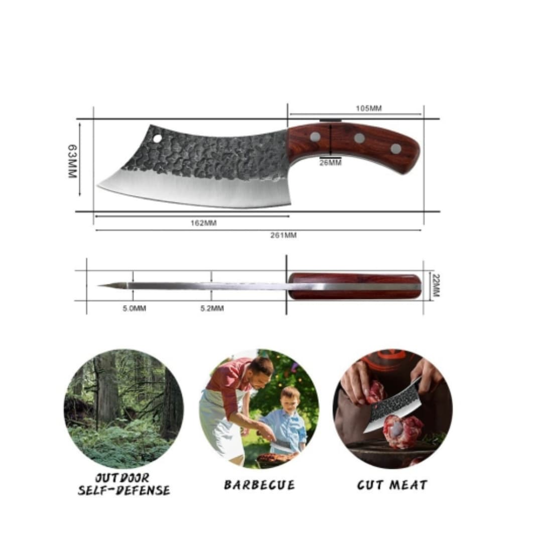 Cutit-Satar, japonez, forjat manual, full tang 26 cm, otel inoxidabil ...