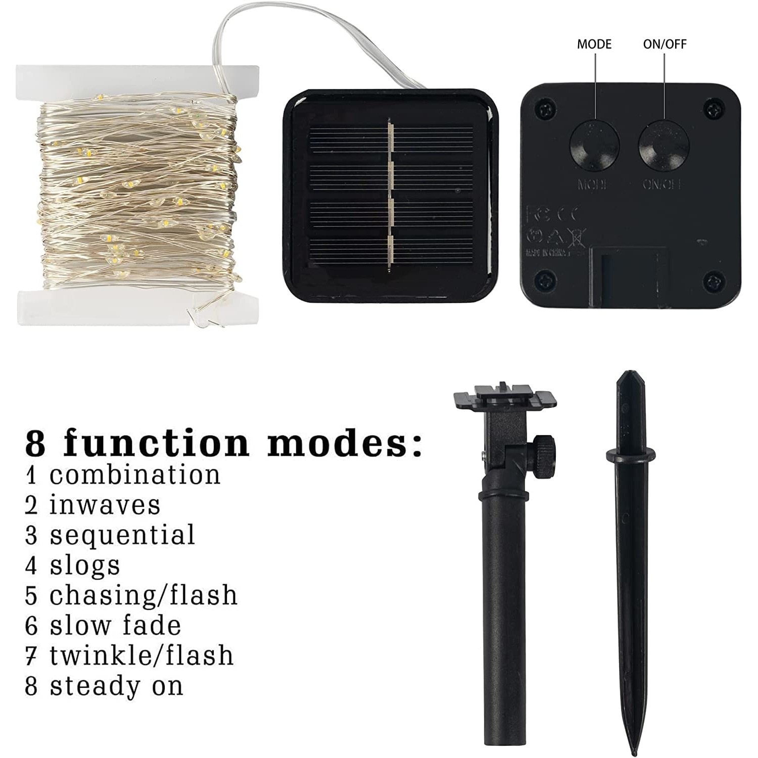 Комплект от 2 Коледни гирлянди Соларен заряд 12м Led Многоцветни Emag Bg