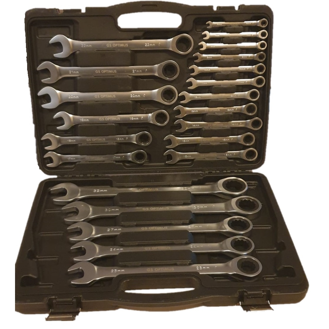 Set 22 chei combinate cu clichet Cr-V 6-32mm GS Optimus - eMAG.ro