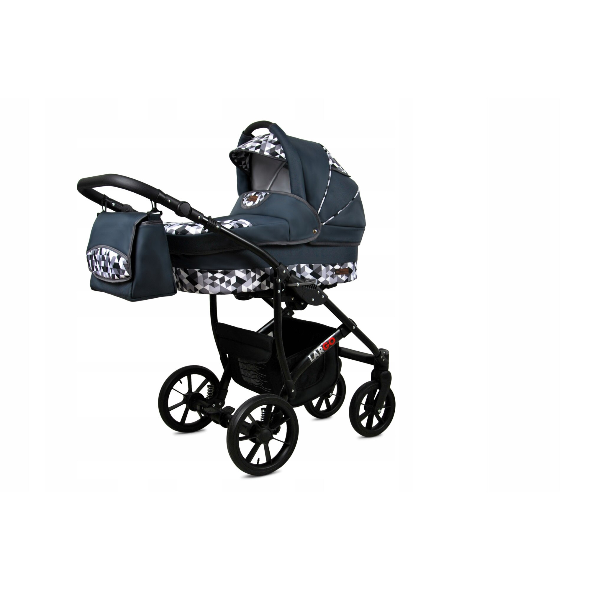 Carucior pentru copii, BabyLux, 3 in 1, Reversibil, Bumbac/Aluminiu ...