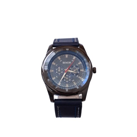 Ceas Barbatesc, Analog, Curea Albastra, Din Piele Ecologica, Cu ...