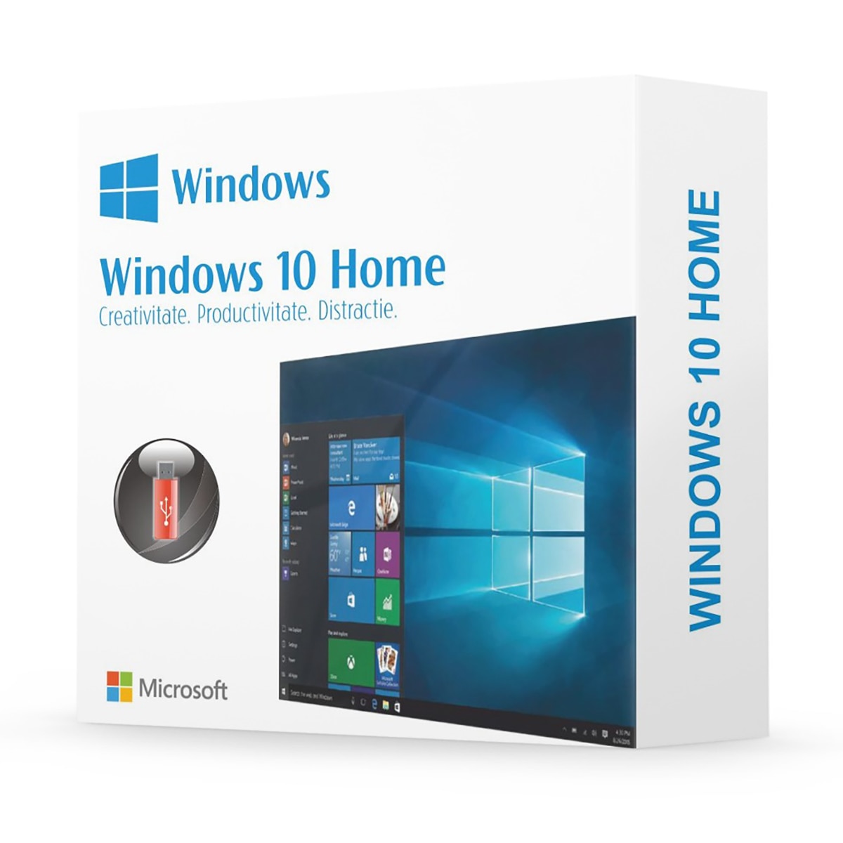Microsoft Windows 10 Home 64 bit, USB, Mini Box - eMAG.hu