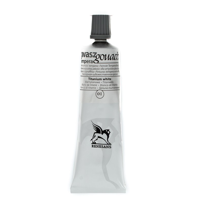 Culori guase extrafine, Renesans, 60ml, 01 Titanium White - eMAG.ro