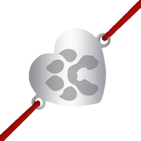 Martisor Bratara Inox Inima Argintie Labuta de Catel - eMAG.ro