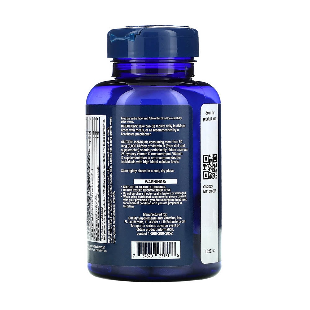 Two-Per-Day Multivitamin & Mineral, Life Extension, 120 capsule - eMAG.ro