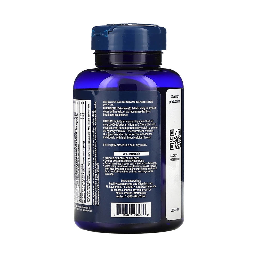 Две на ден мултивитамини и минерали, удължаване на живота, 60 таблетки ...