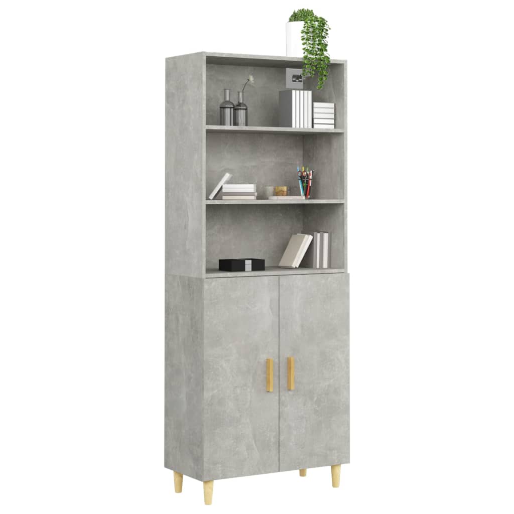 Dulap inalt, gri beton, lemn compozit, Super,52948 - eMAG.ro