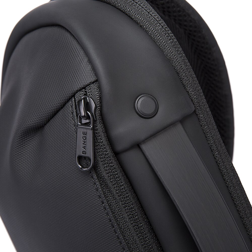 Rucsac mic crossbody asimetric, cu port USB, impermeabil, BANGE ...