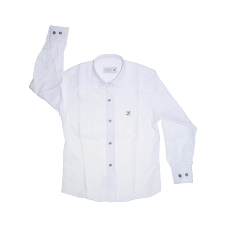 Camasa cu maneca lunga pentru baieti LA Kids 1788-A-152, Alb 152 CM ...