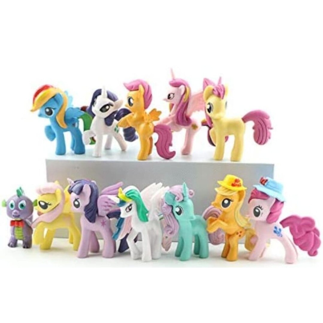Set 12 Figurine Ponei, Tnagora®, My Little Pony, 7 cm Figurina, Rainbow ...