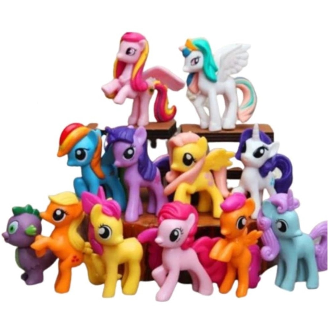 Комплект от 12 фигурки на понита, Tnagora®, My Little Pony, фигура 7 см ...
