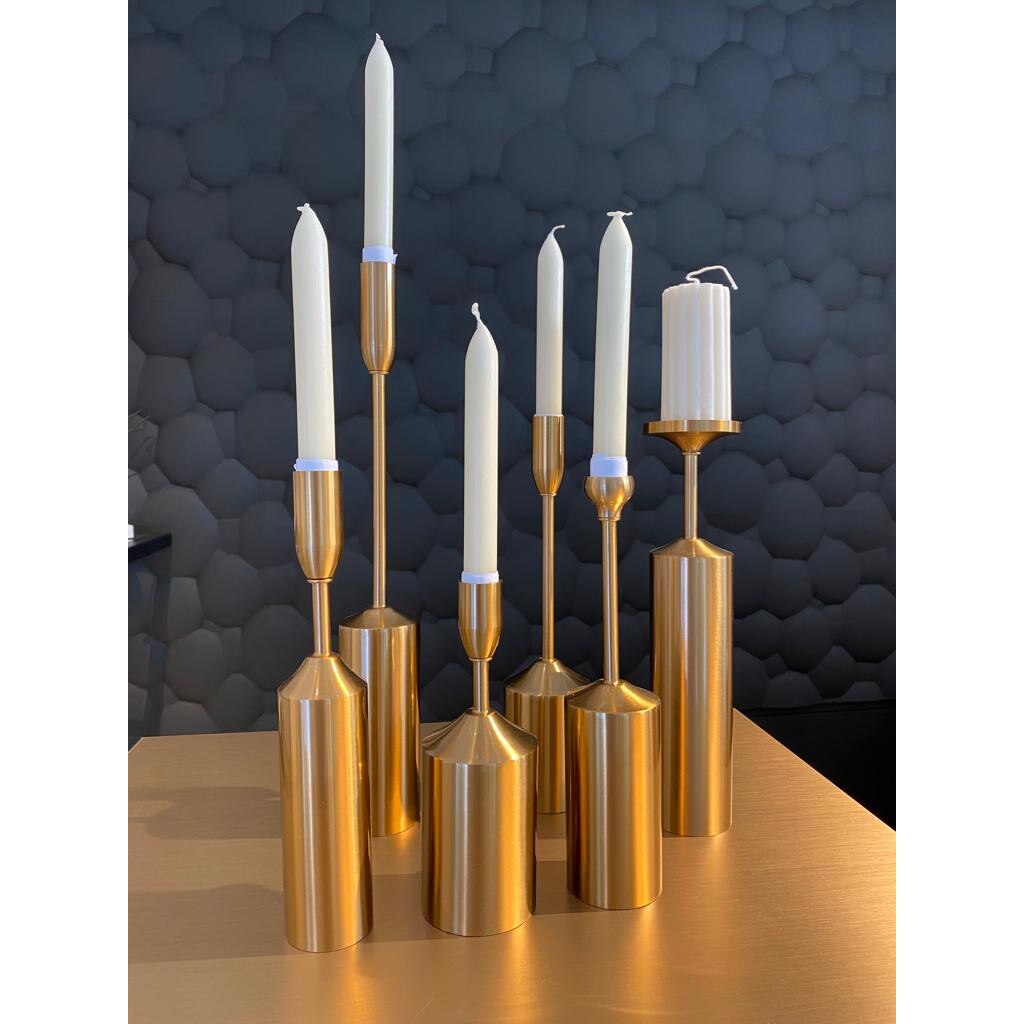 Set 6 sfesnice din metal 42 cm,26 cm,30,5 cm, 26,5 cm,29,5 cm,20 cm ...