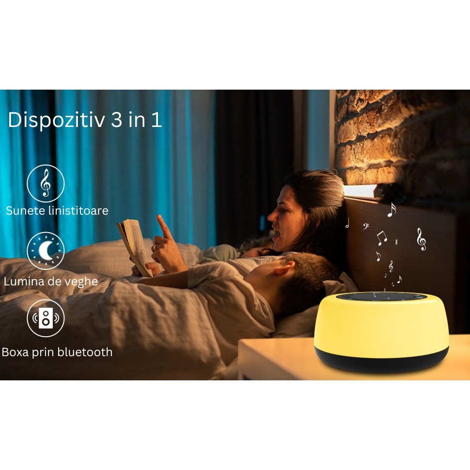 Dispozitiv Sunete Albe, 25 sunete HD, pentru copii si adulti, portabil ...