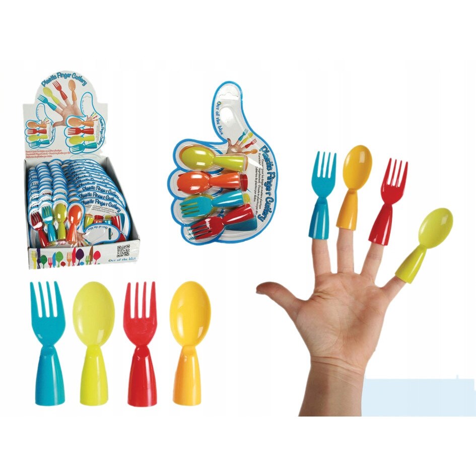 Tacamuri pentru degete pentru copii, Inna, Plastic, Multicolor - eMAG.ro