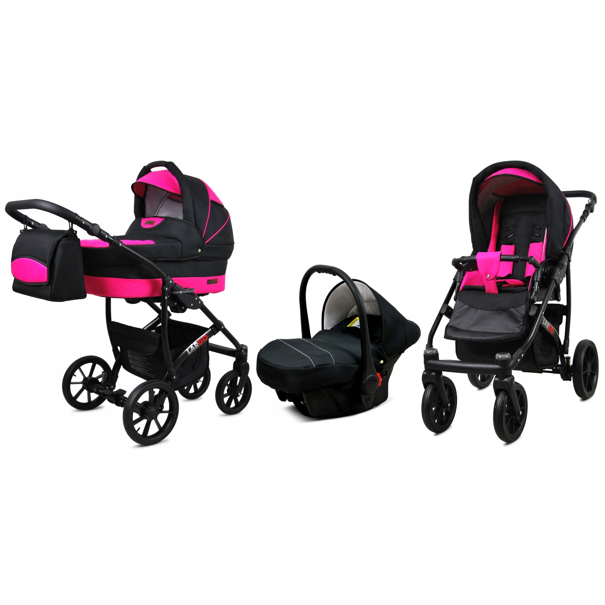 Carucior pentru copii, BabyLux, 3 in 1, Reversibil, Bumbac/Aluminiu ...