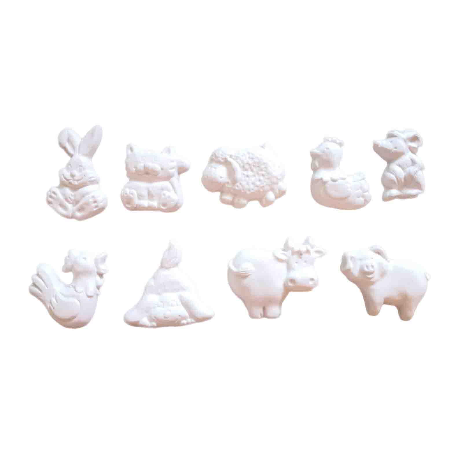 Set figurine de pictat, din ipsos, animale domestice, 9 piese - eMAG.ro