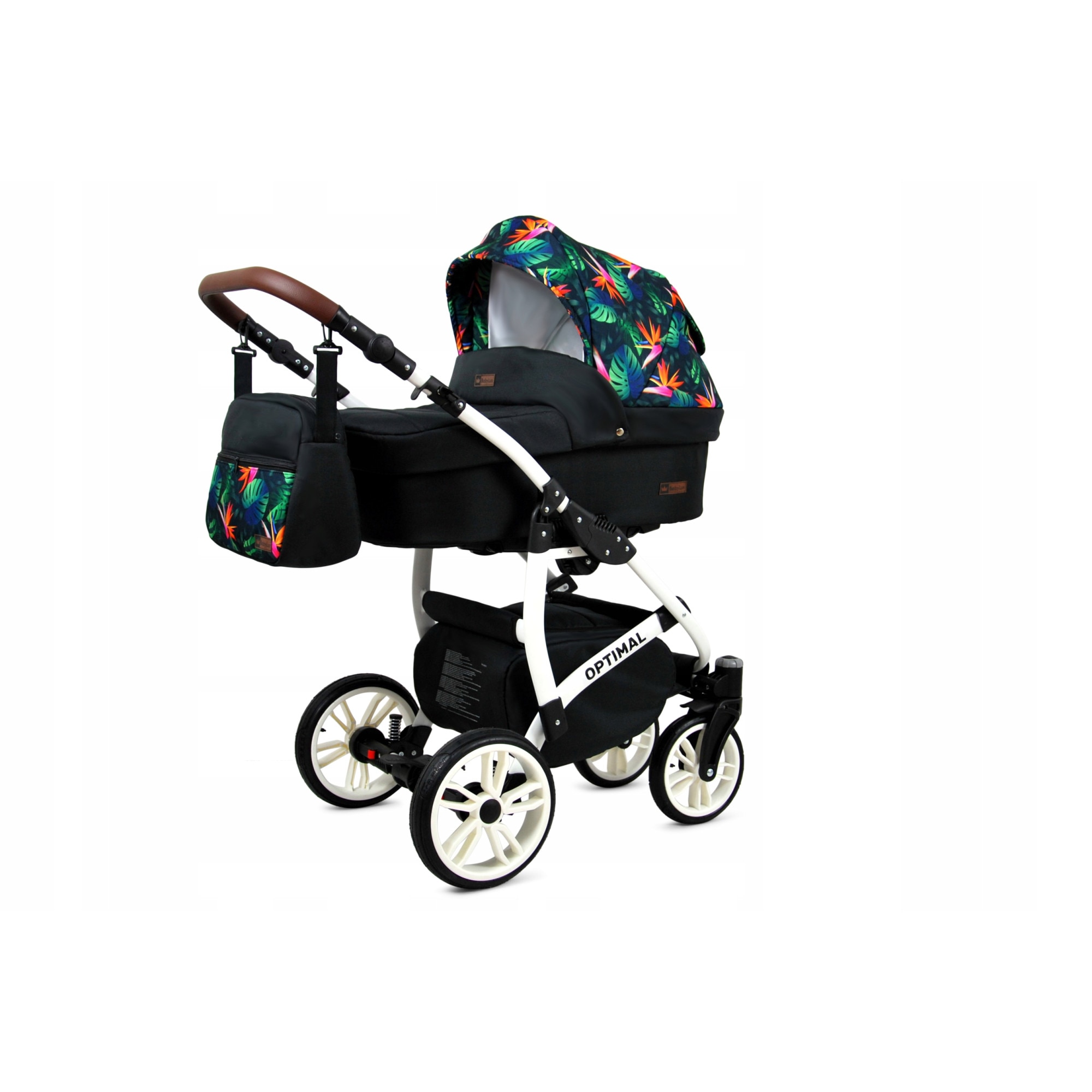 Carucior pentru copii, BabyLux, 2 in 1, Bumbac/Aluminiu ...