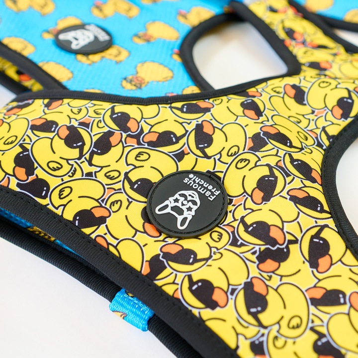 Ham pentru caini, reversibil, Famous Frenchie, Yellow Duck Mafia, L ...