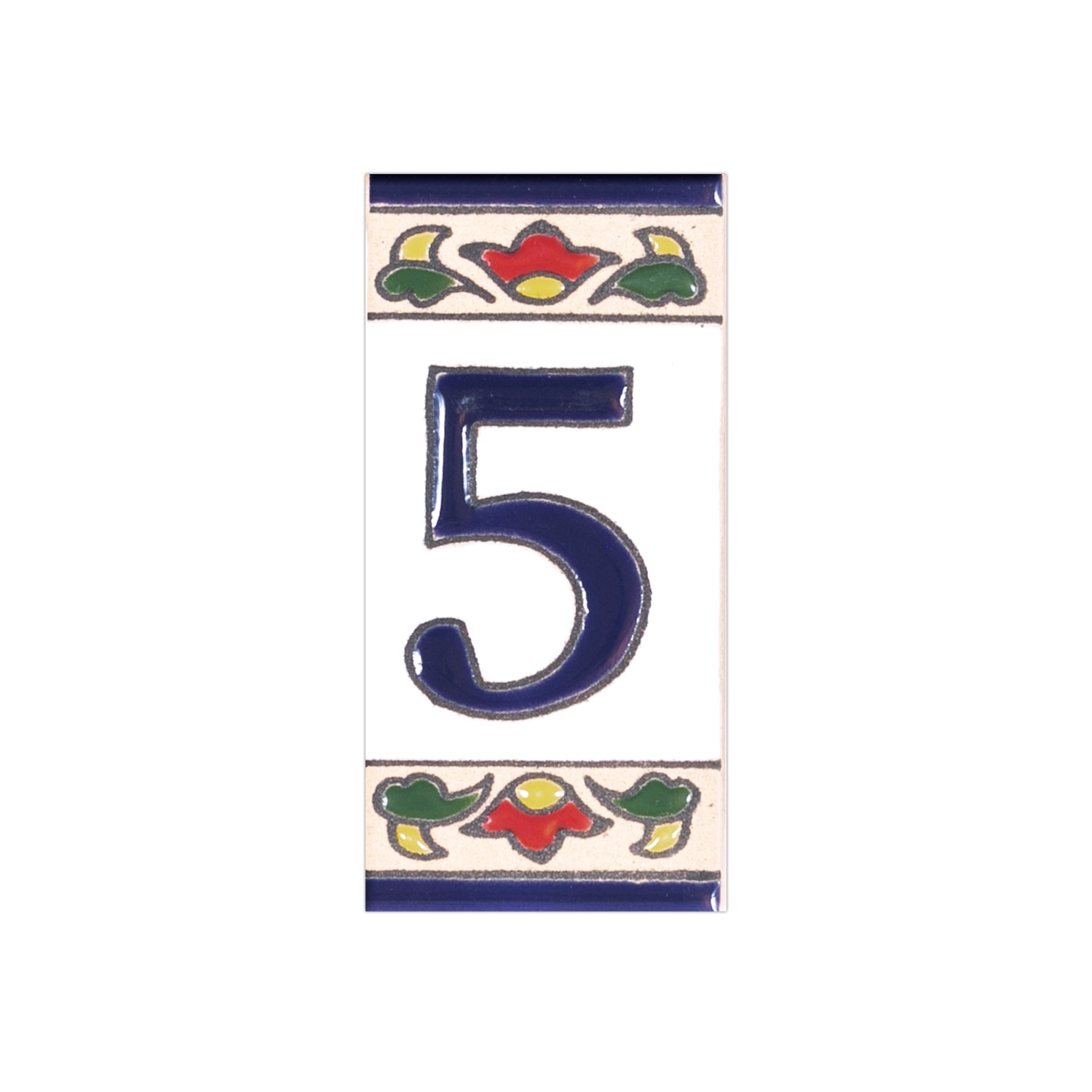 Placa ceramica, Cifra 5, Andalucia, Multicolor, 7.5X3.5 cm - eMAG.ro