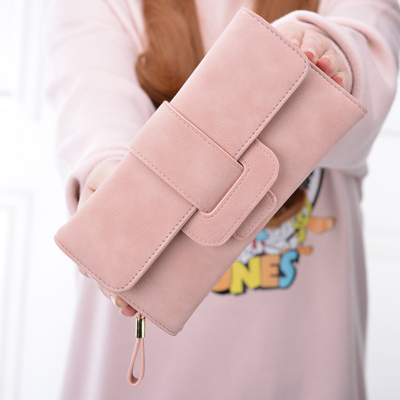 Portofel de dama din piele, pliabil, compartimentat, model in forma de ...