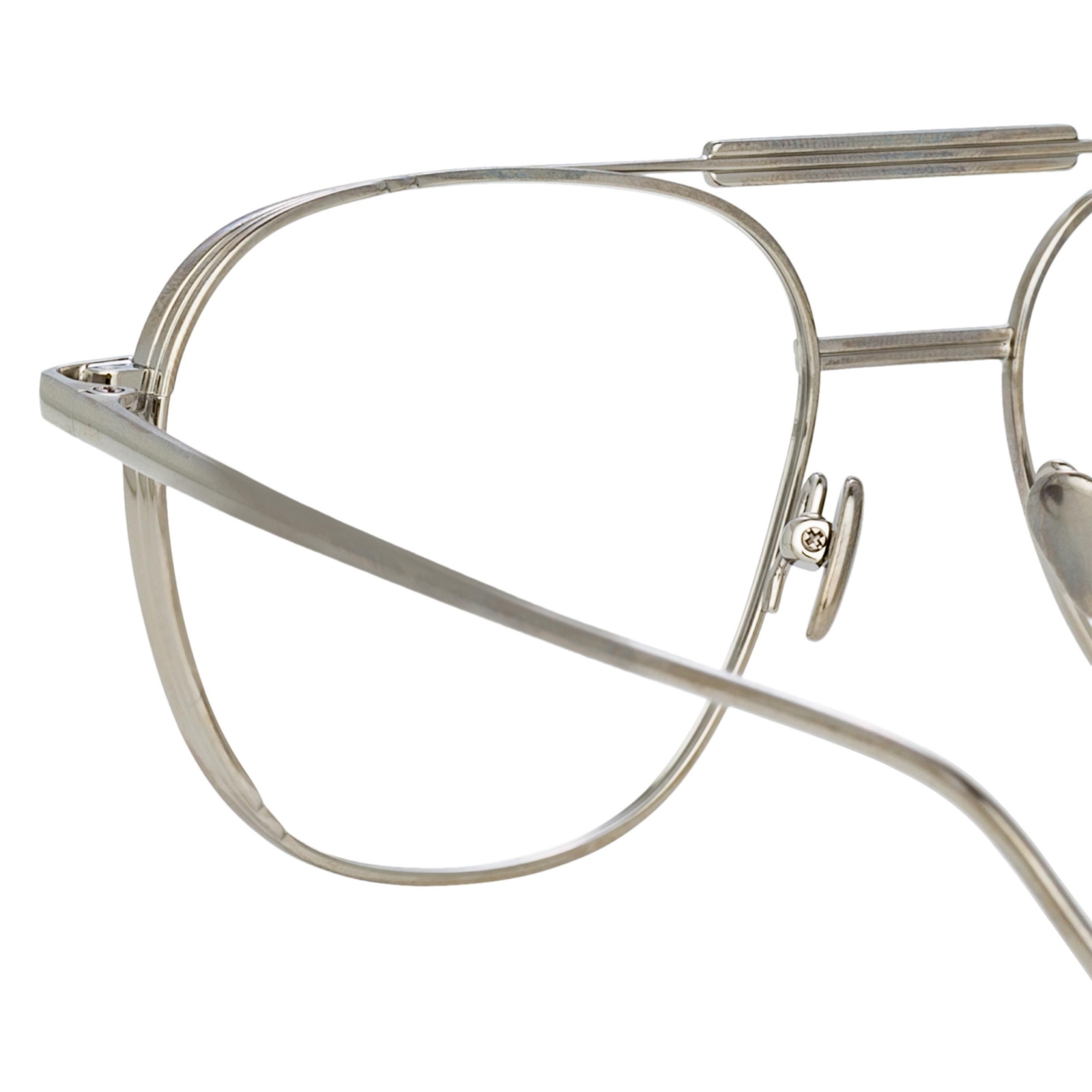 Rame ochelari de vedere Linda Farrow Wilder Aviator White Gold - eMAG.ro