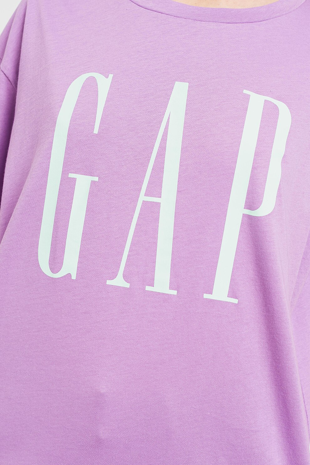 GAP, Уголемена тениска от органичен памук, Аметист, XL - eMAG.bg