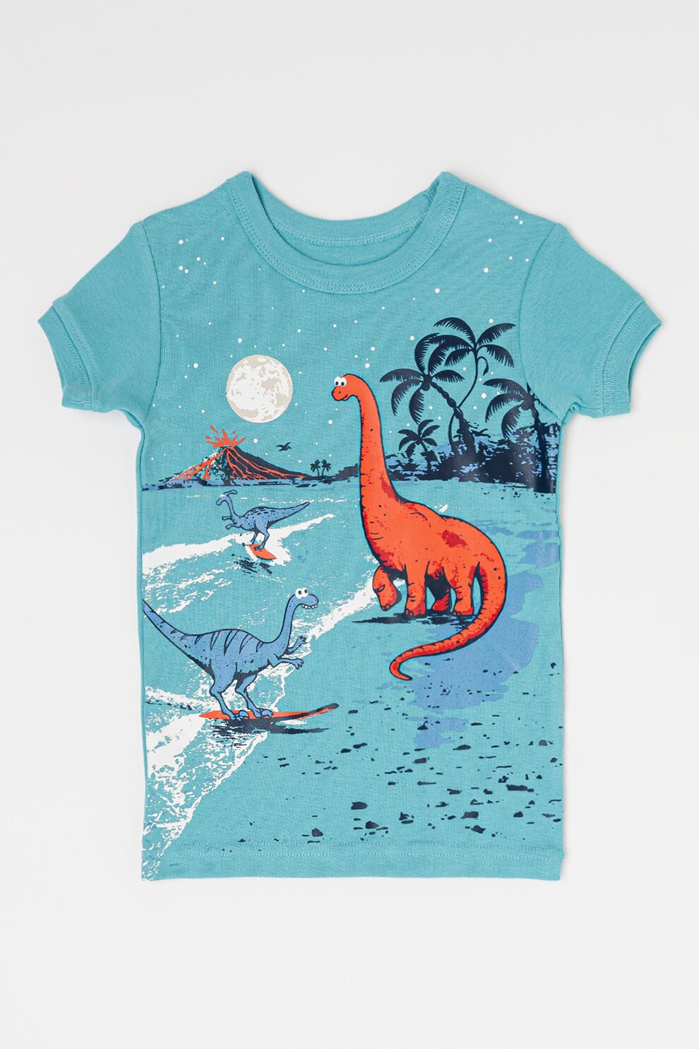 GAP, Къса пижама с принт, Червен, Сини, Персийско зелено, 105 CM - eMAG.bg