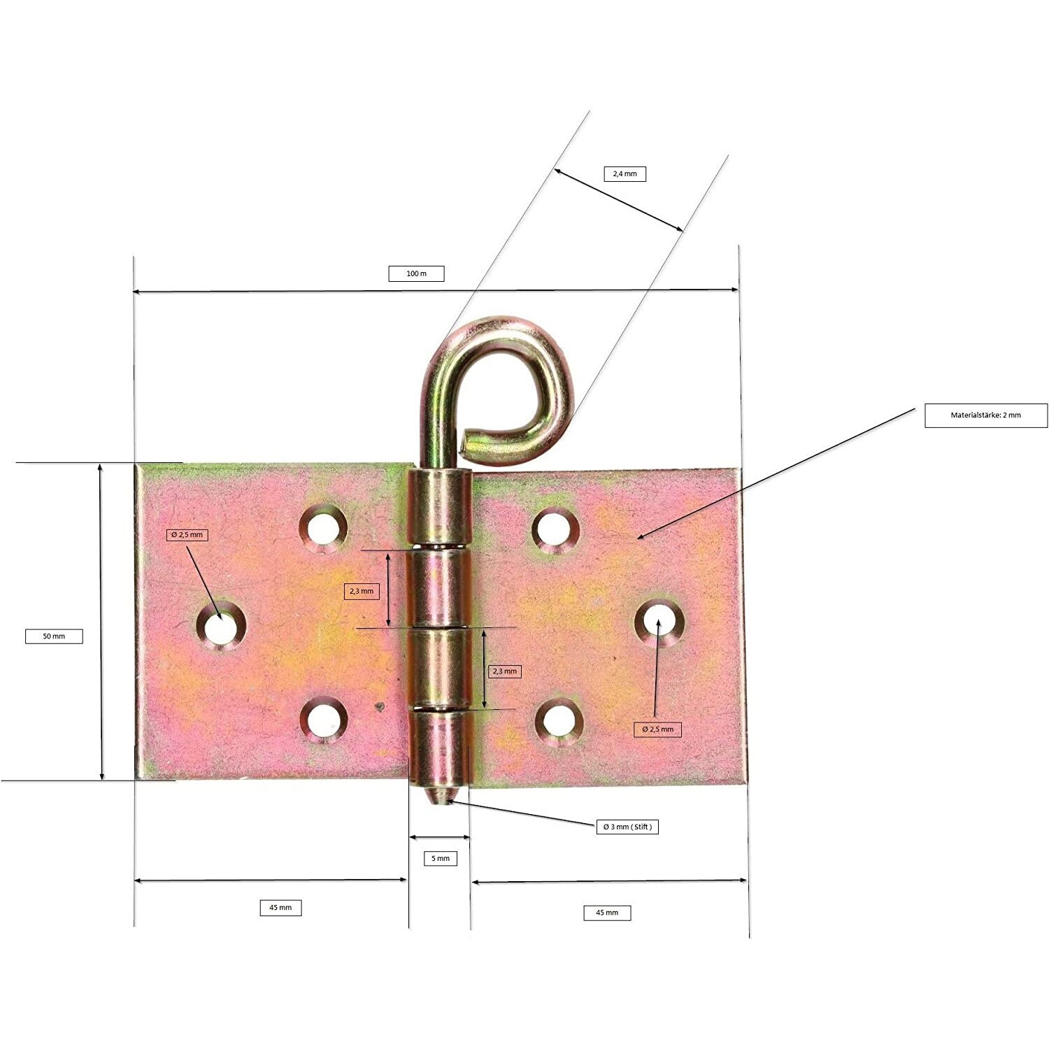 Balama Distributiva, Kotarbau, 100x50 cm, Metal, Auriu - eMAG.ro