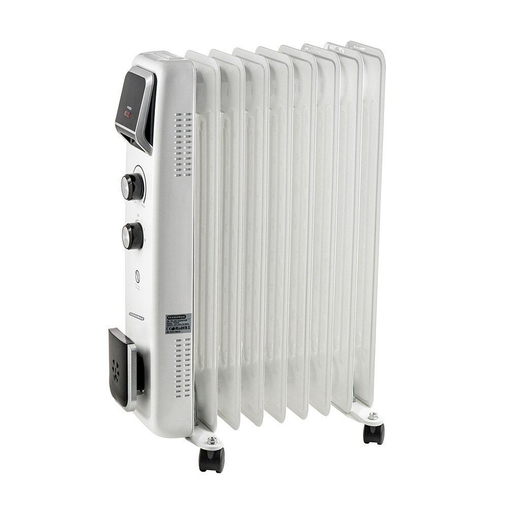 Маслен радиатор Termomax TR-09W, 2000W, 9 Ребра, Термостат за контрол ...