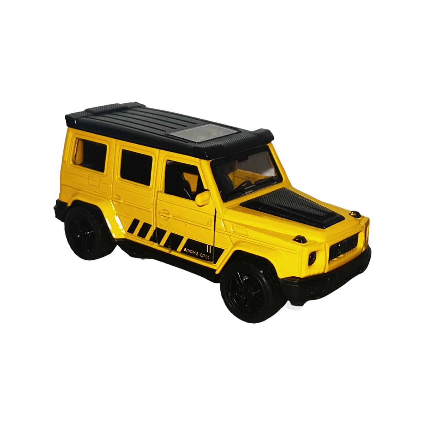 Macheta Auto Metal Mercedes G Class Galben cu Sunet si Lumini - eMAG.ro