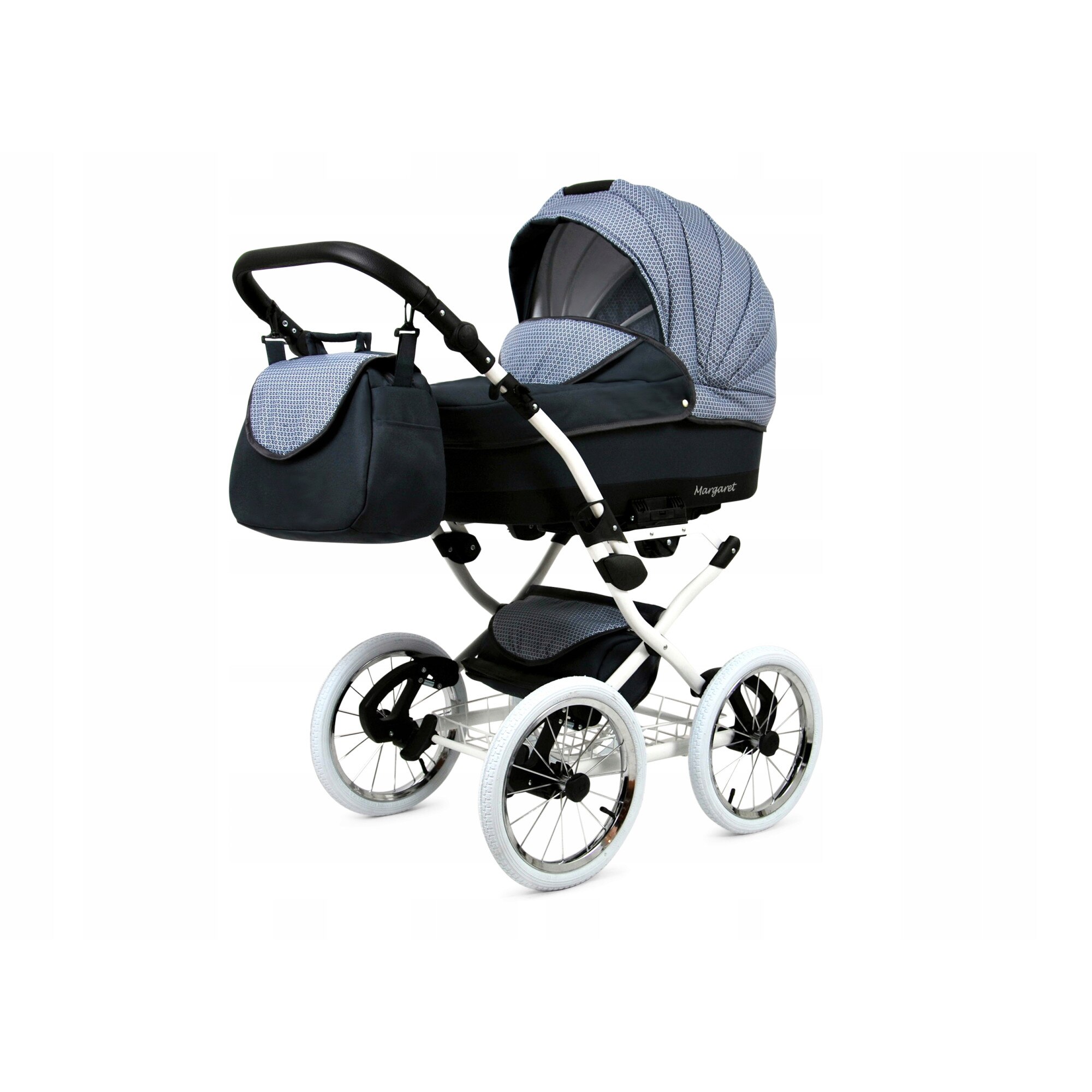 Carucior pentru copii, Baby Lux, 4 in 1, Baza Isofix, Aluminiu/Bumbac ...