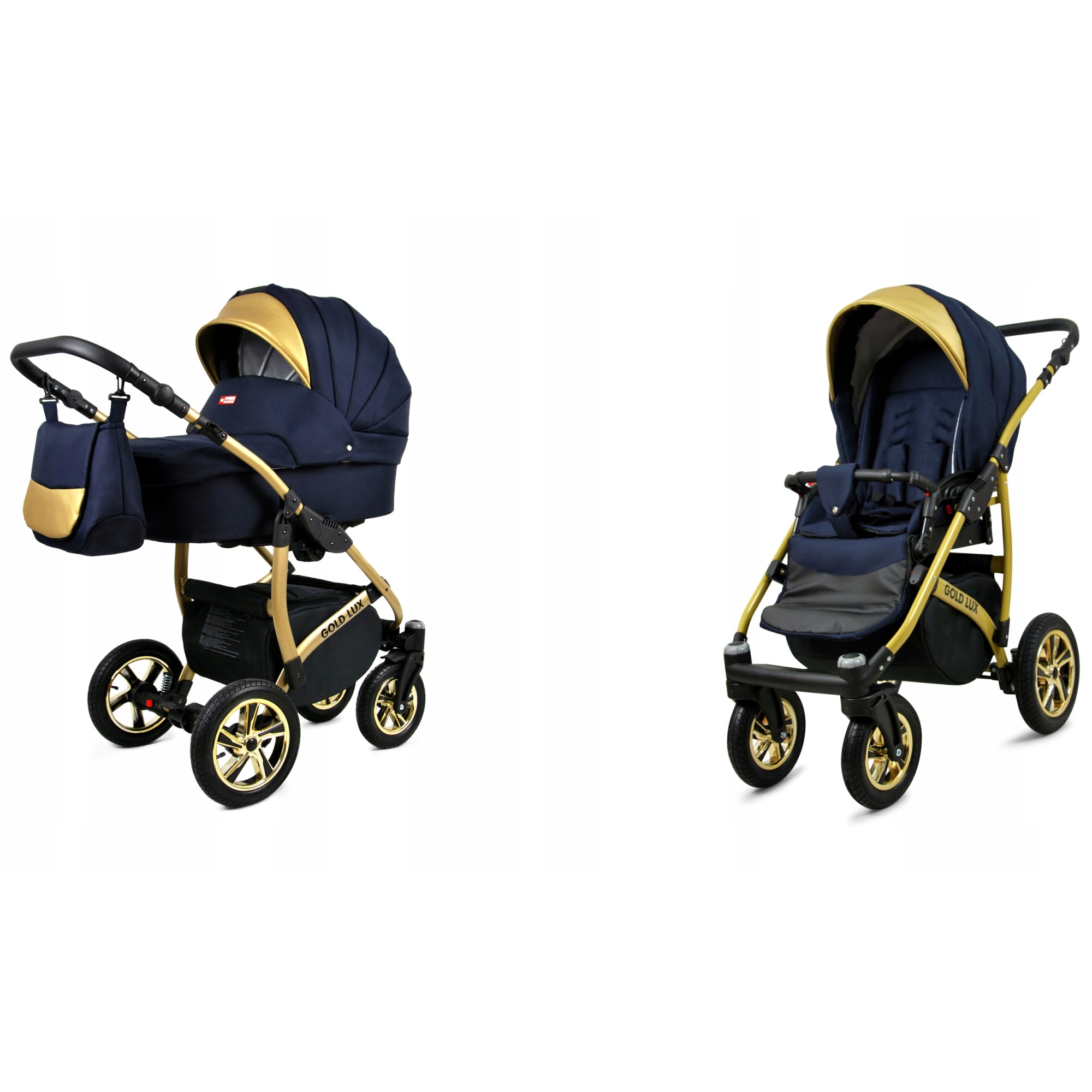 Carucior BabyLux 2 in 1 Gold Lux Coaja de Copii, Adanc, Reversibil ...