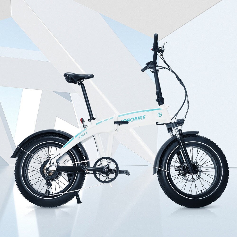 Bicicleta electrica FAT BIKE EDDY X White Jobobike 14 Ah - eMAG.ro